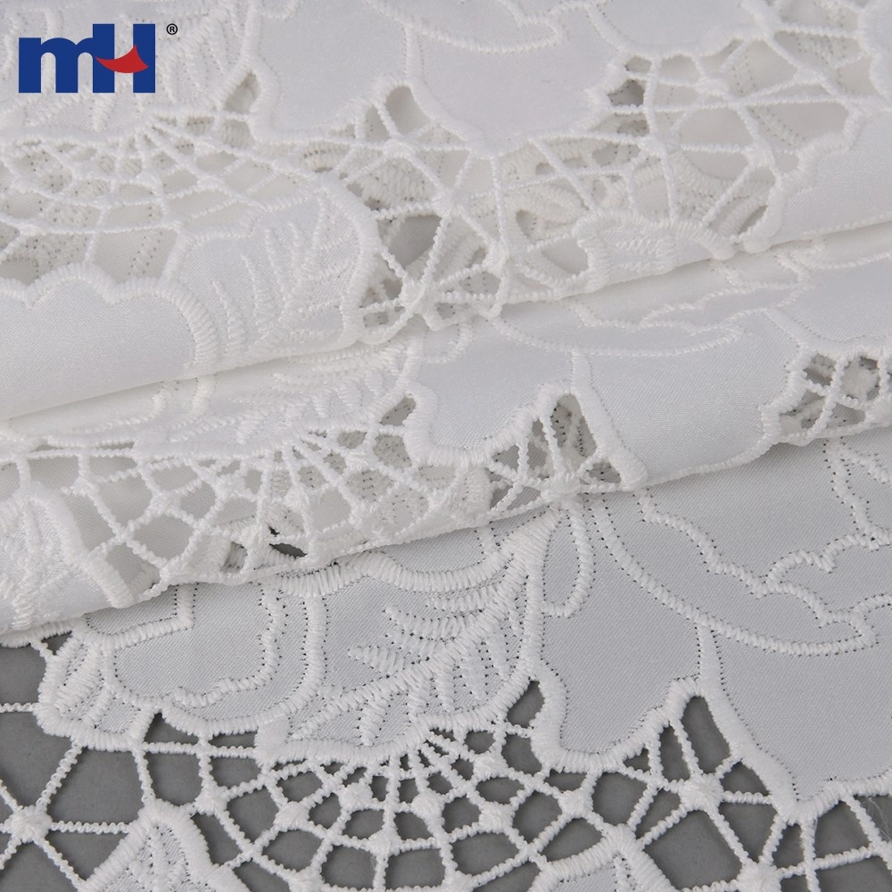Laser Cutted Embroidery Lace Fabric Wholesale from China